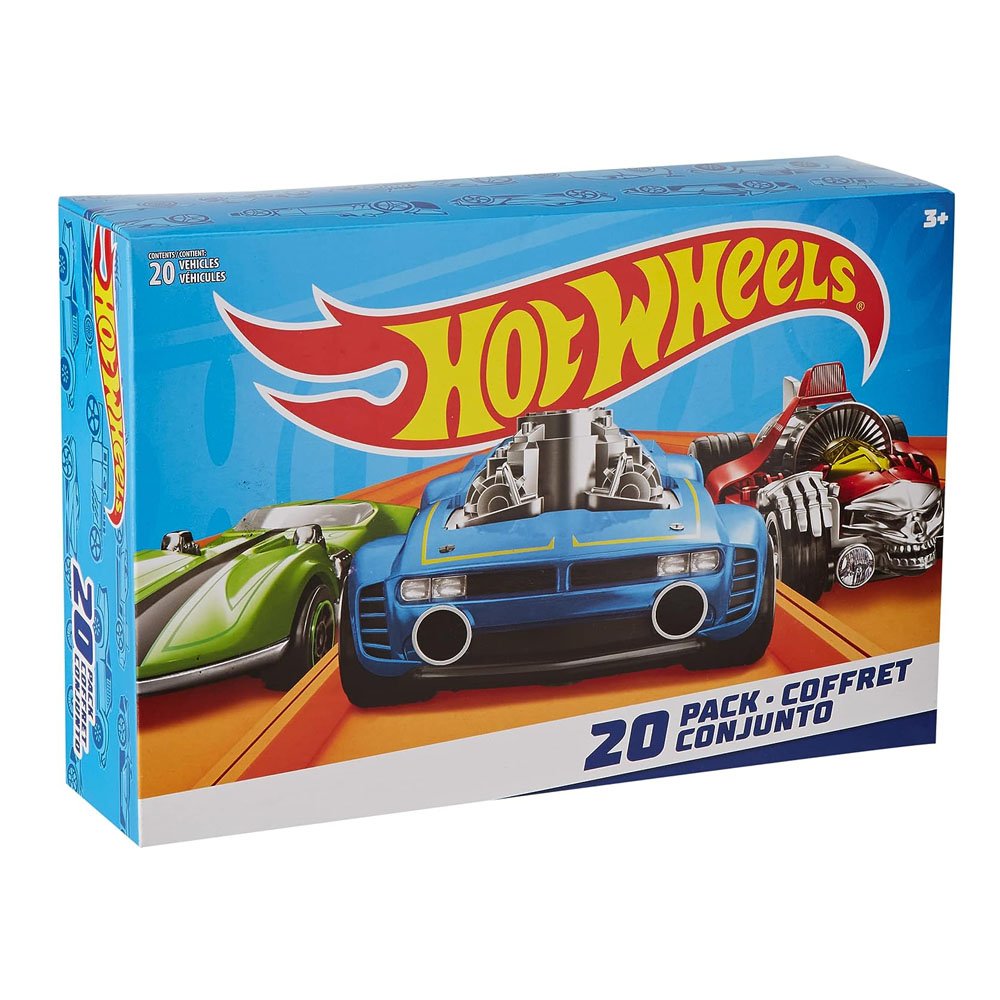 Hot Wheels Set of 20 Toy Cars & Trucks in 1:64 Scale – Fast Track ...